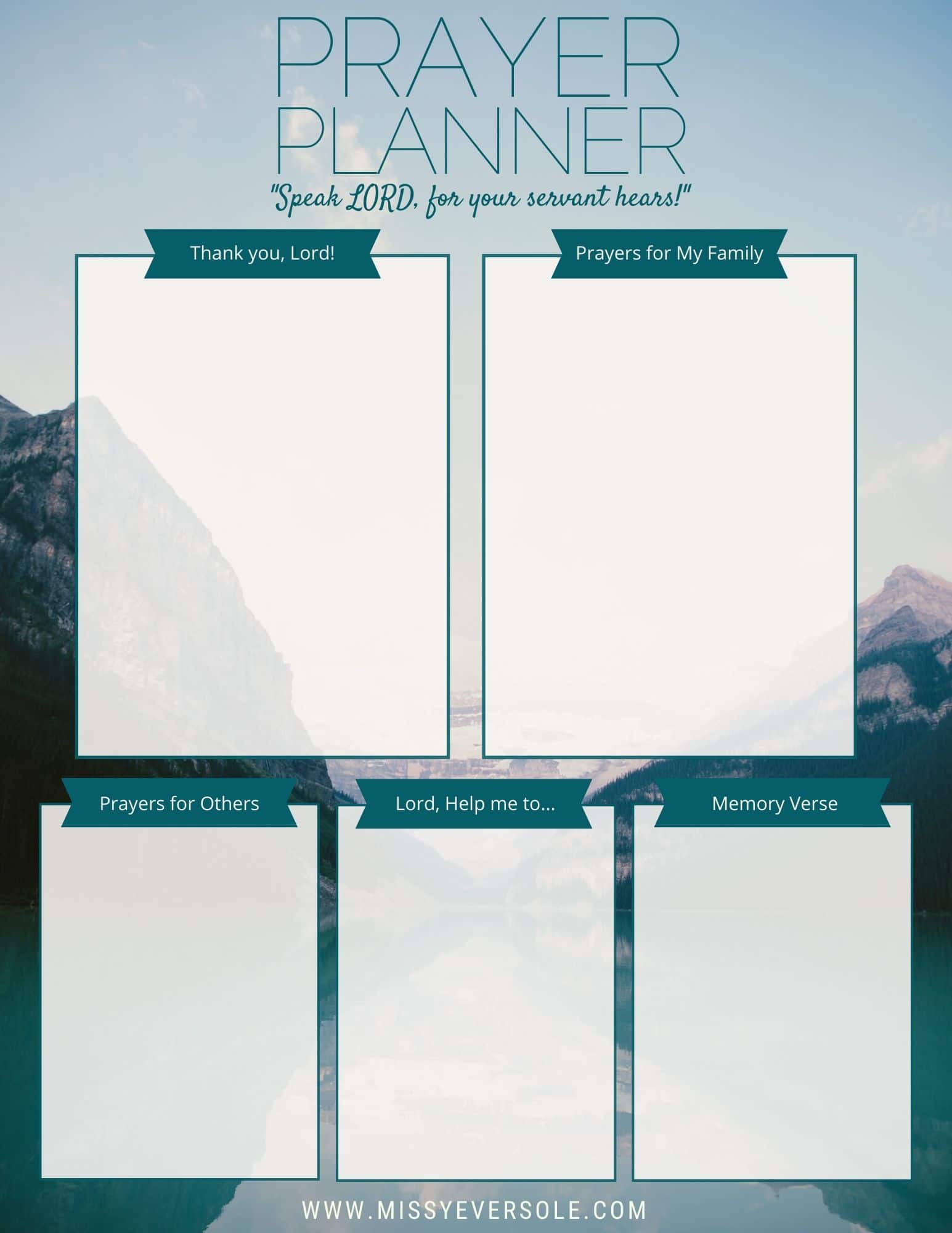 A Gift for You - A Free Prayer Planner - Missy Eversole