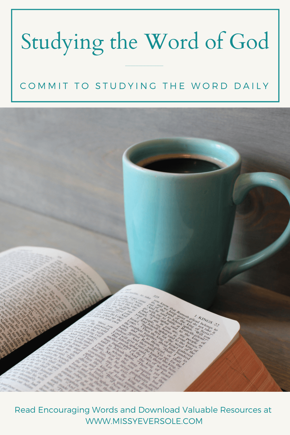 Reading and Studying the Bible is a Spiritual Discipline - Missy Eversole