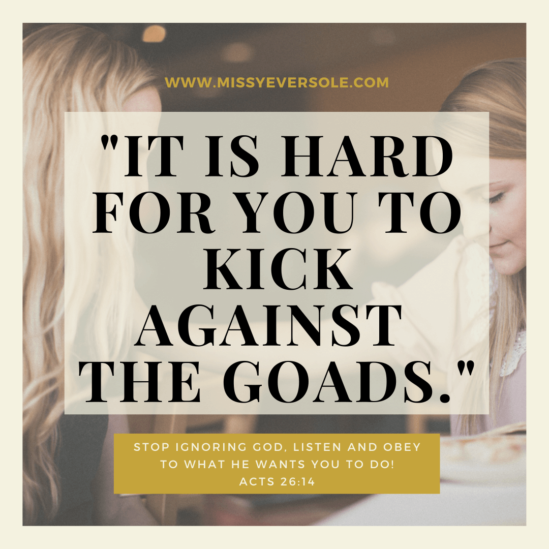 Stop Kicking Against the Goads - Missy Eversole